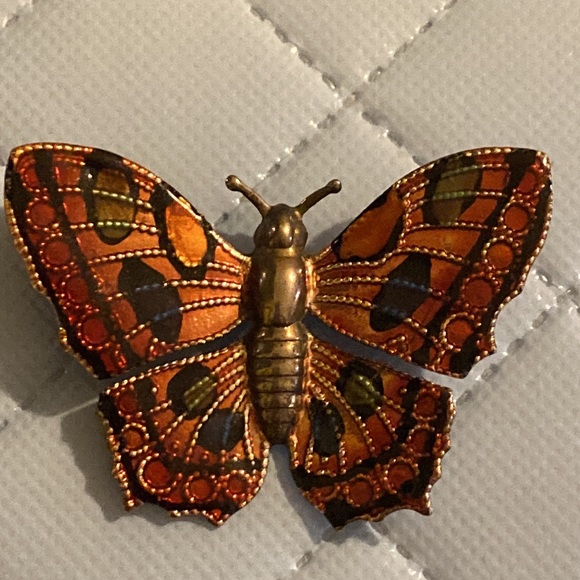 Jewelry | Vintage Enamel Butterfly Brooch Pin | Poshmark